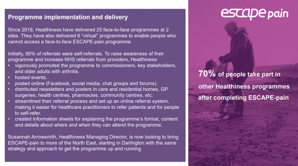 Case studies – ESCAPE-pain